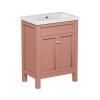 600mm Pink Freestanding Vanity Unit with Basin - Avebury - Better Bathrooms