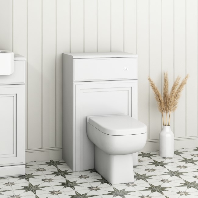 Westbury 500mm WC Unit with Seren Toilet - Matt White - Better Bathrooms