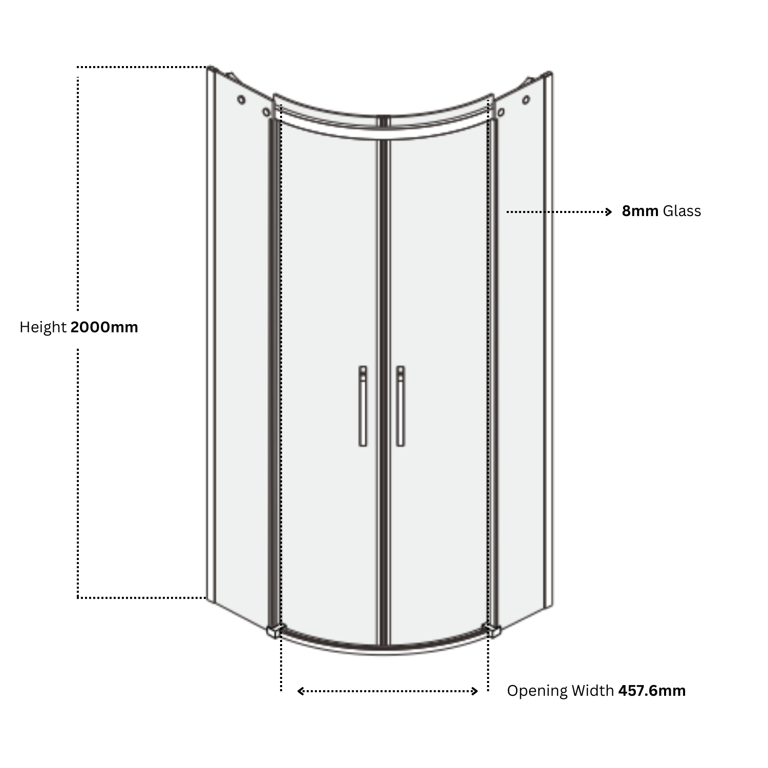 900mm Frameless Quadrant Shower Enclosure - Aquila - Better Bathrooms