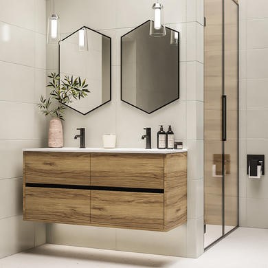 Wood Effect Basin Vanity Unit - Better Bathrooms