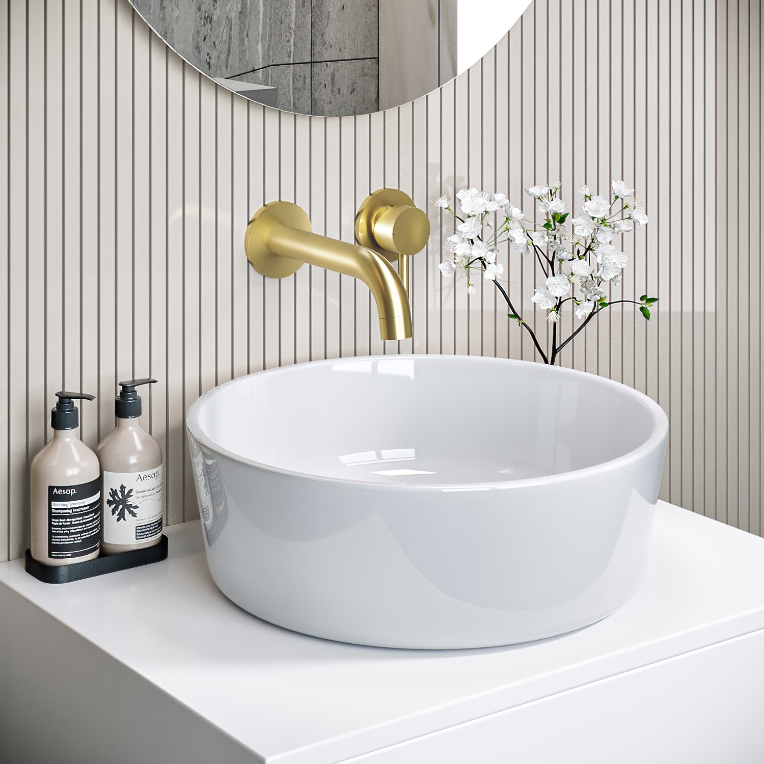 Round Countertop Basin 415mm - Arabella - Better Bathrooms