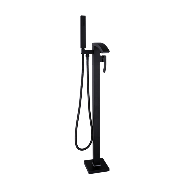 Grade A1 - Matt Black Waterfall Freestanding Tap & Basin Tap Pack ...