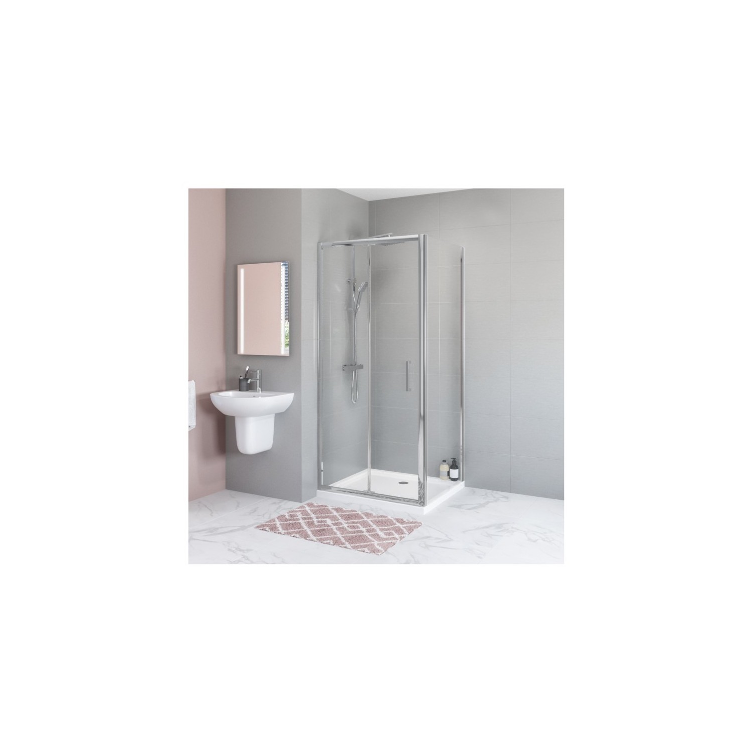800 X 900mm Rectangular Bi Fold Shower Enclosure Carina Better