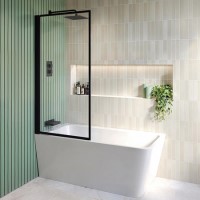 Black Wall Mounted Bath Mixer Tap - Zanda - Better Bathrooms