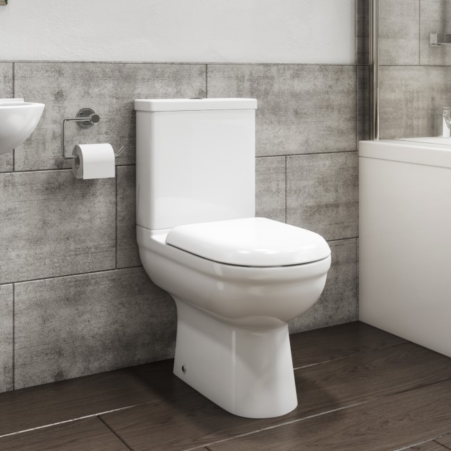 Close Coupled Short Projection Toilet with Soft Close Seat - Micro ...