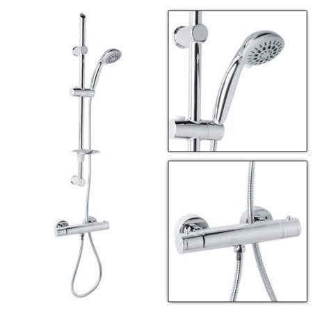 Eco Slide Shower Rail Kit with Minimalist Deluxe Valve - Better Bathrooms