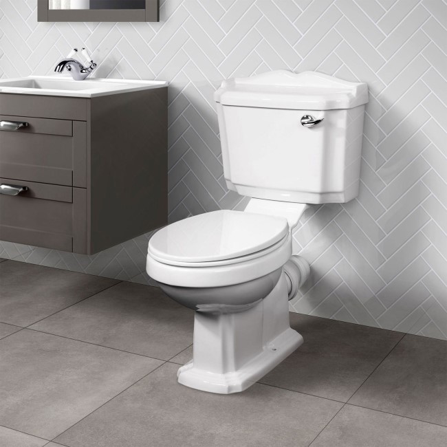 Close Coupled Traditional Toilet with Soft Close Seat - Victoriana ...