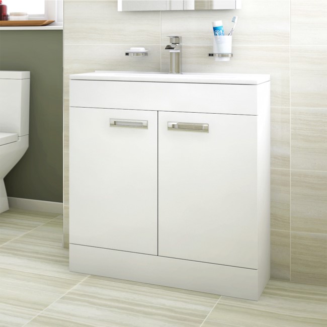 Aspen Compact 700 Floor Mounted 2 Door Vanity Unit - Better Bathrooms