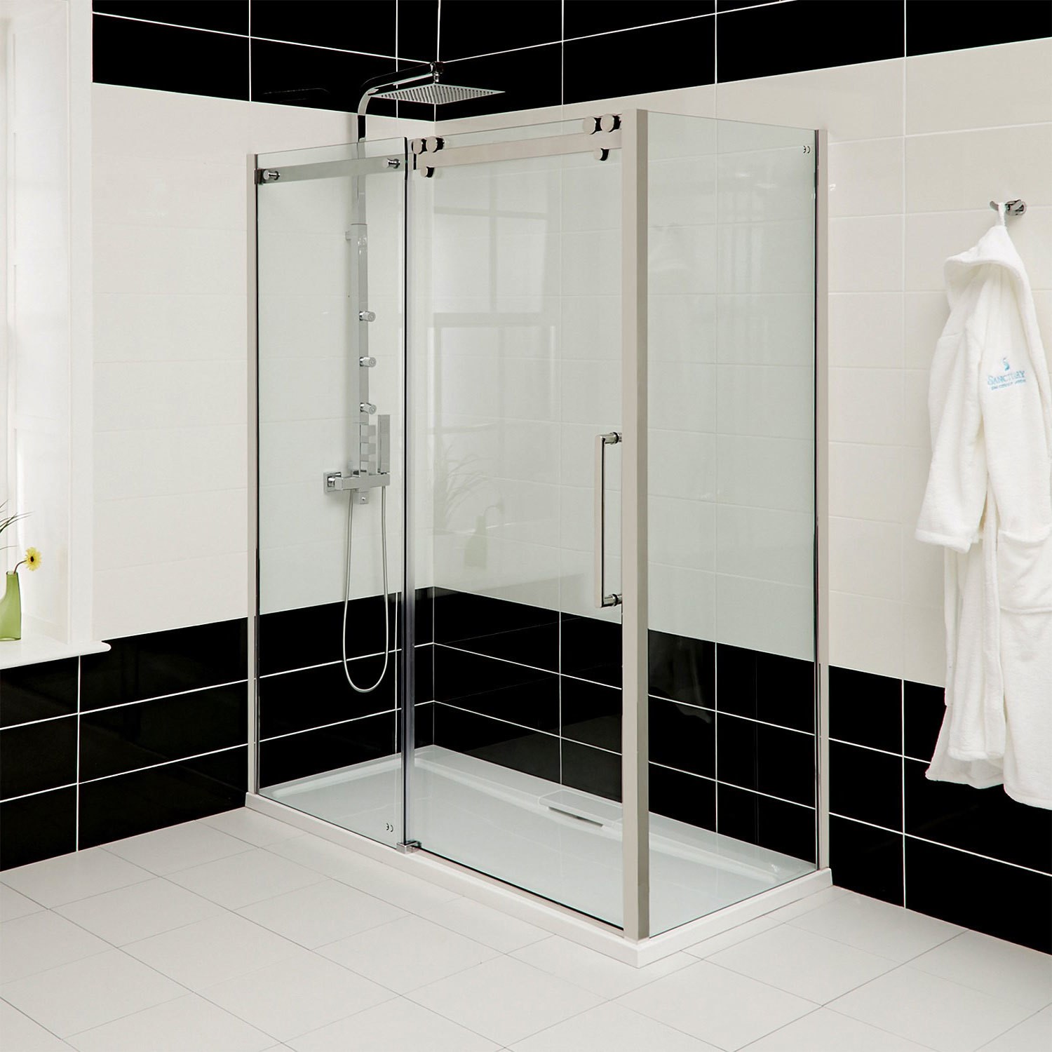 Sliding Shower Enclosure Right Hand 1700 X 900mm 10mm Glass Trinity