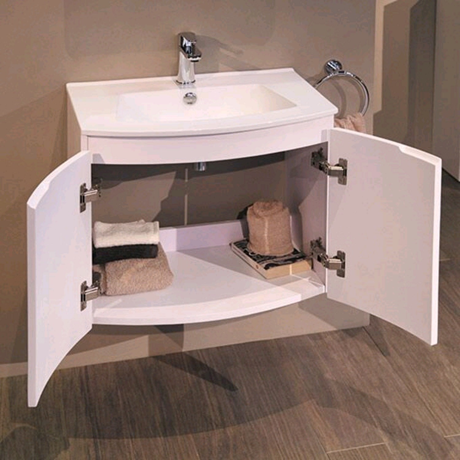810mm Wall Hung Vanity Basin Unit - Double Door White - Voss™ Range ...