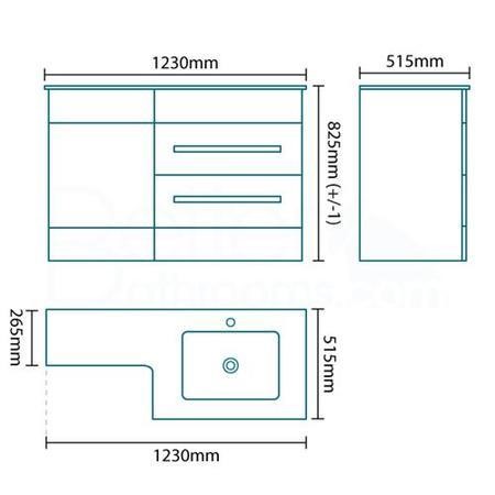 Vigo Right Hand Combination Unit - Better Bathrooms