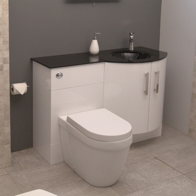 Bow Front Right Hand Combination Unit with Aurora Toilet - Vigo ...