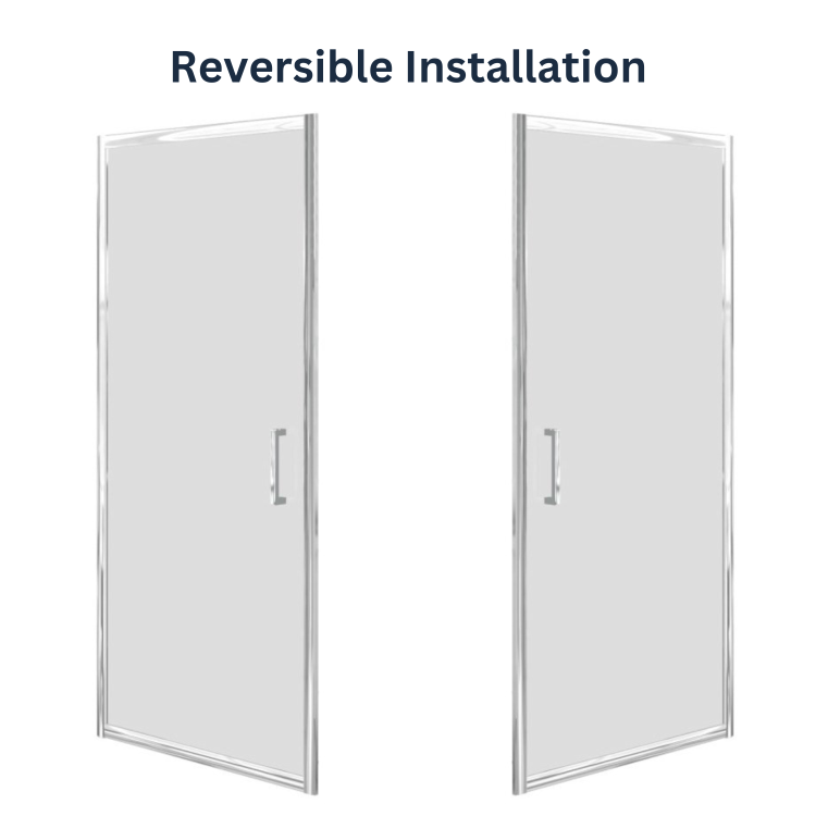 Chrome 6mm Glass Square Hinged Shower Enclosure with Low Profile Shower ...