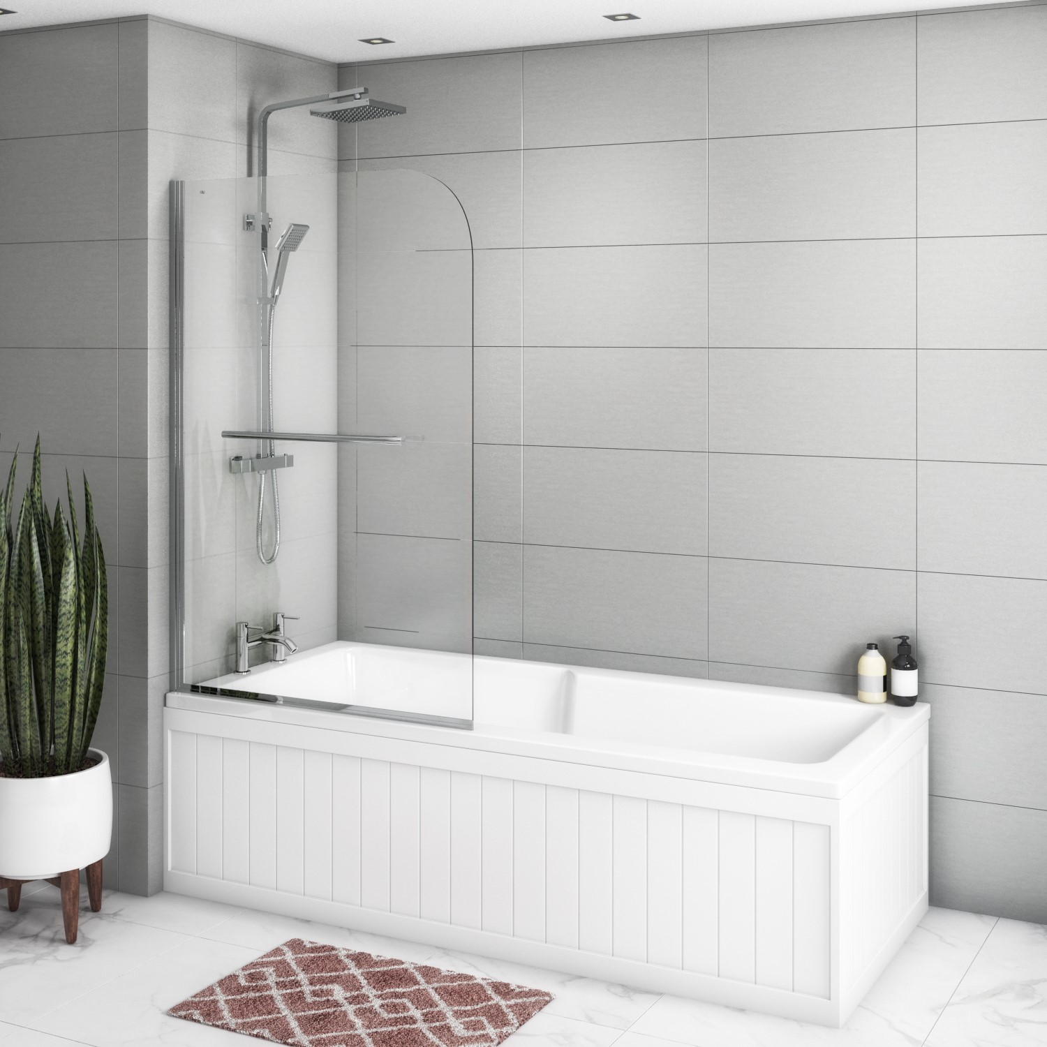 Single Ended Wide End Shower Bath 1700 x 750mm - Cotswold - Better ...