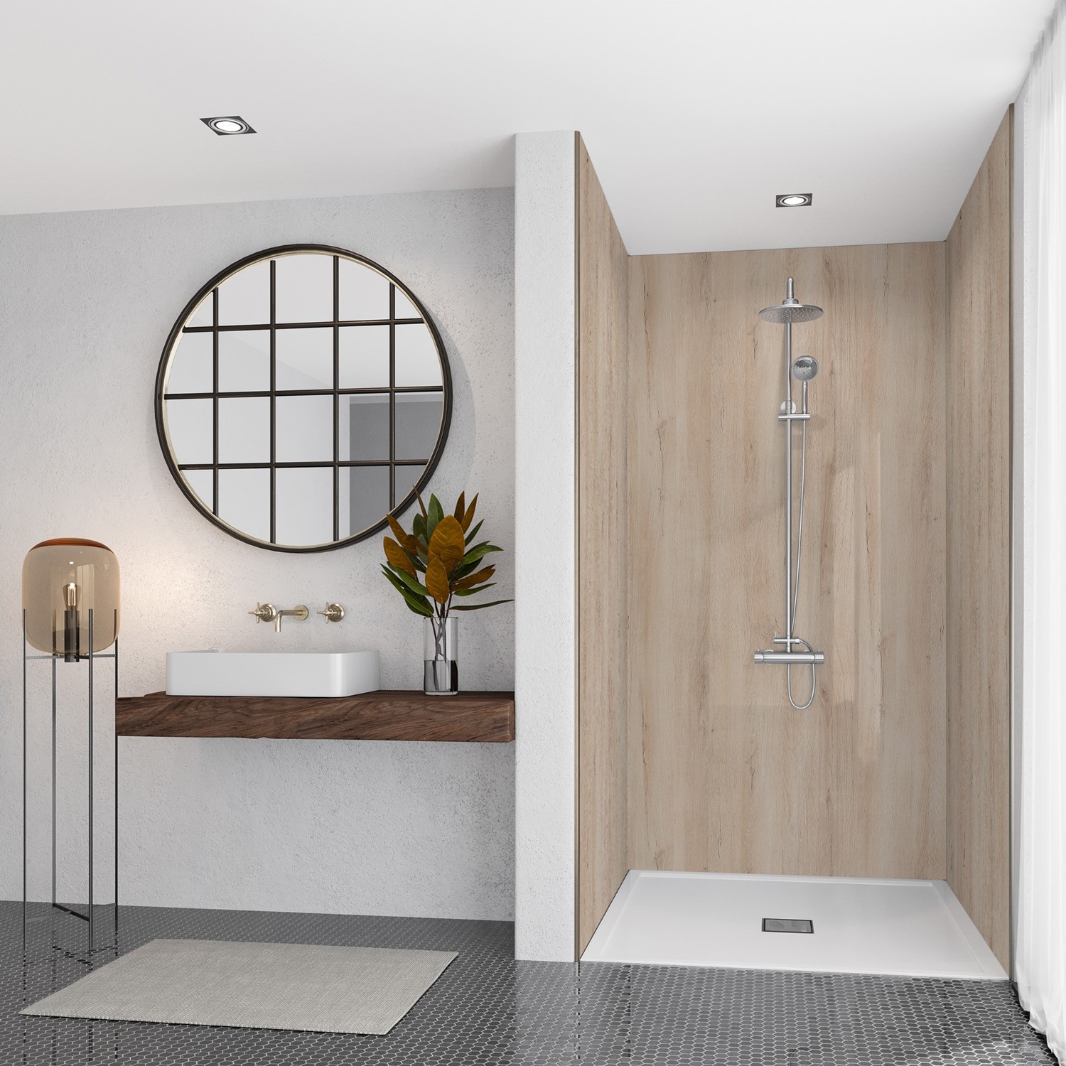 Brown Brittany Oak Elite Wall Panel 2420mm h x 600mm w - Mermaid ...