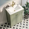 600mm Green Freestanding Vanity Unit with Basin - Kinsley - Better ...