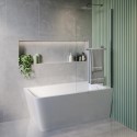 Freestanding Single Ended Right Hand Corner Bath 1500 x 740mm - Kona ...