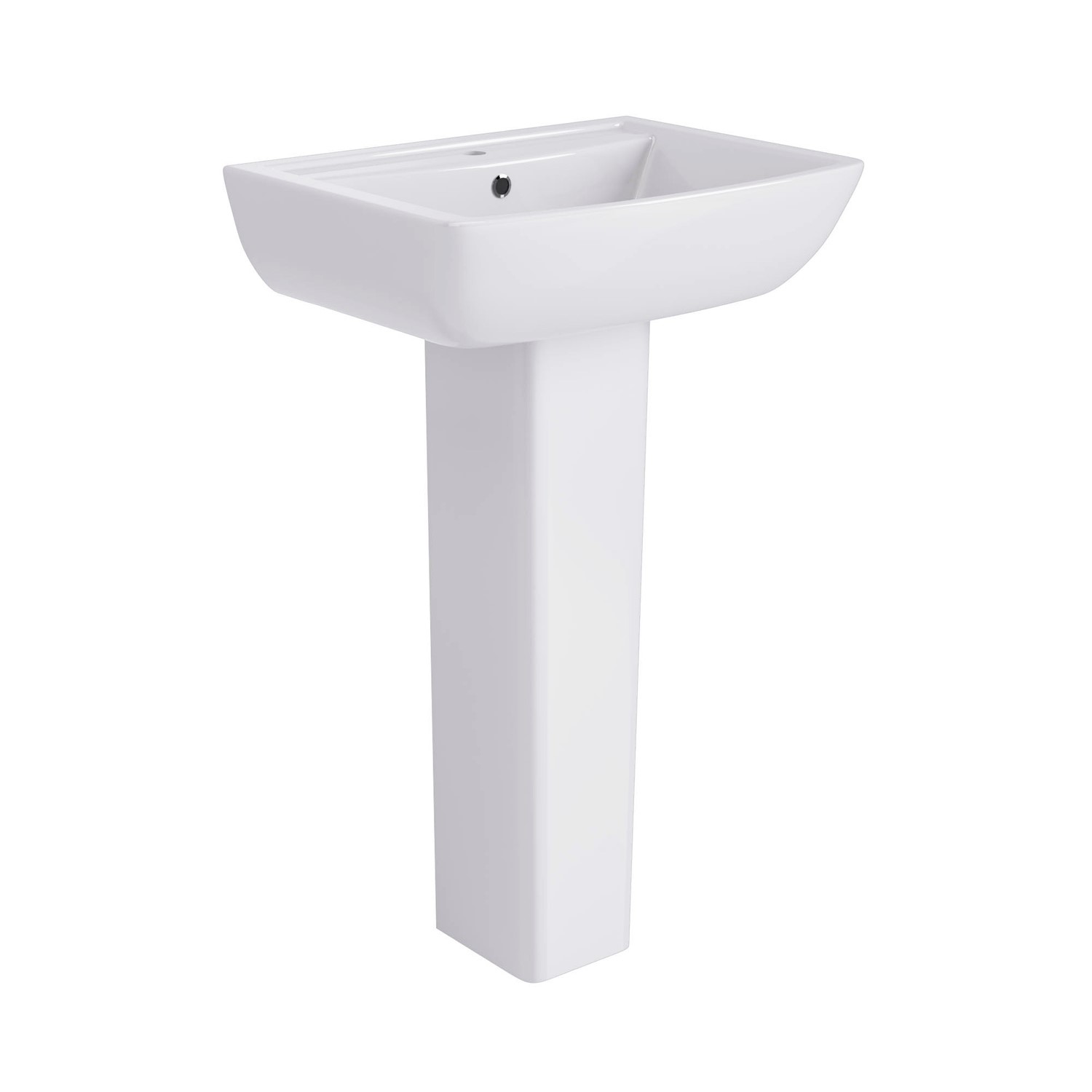 Modern Pedestal Basin 556mm - Laurel - Better Bathrooms