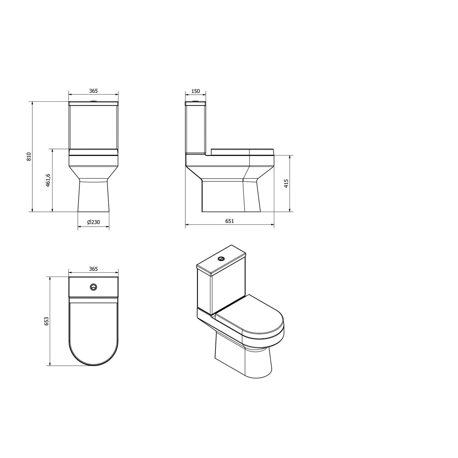 White Gloss Vanity Unit Cloakroom Suite - Better Bathrooms