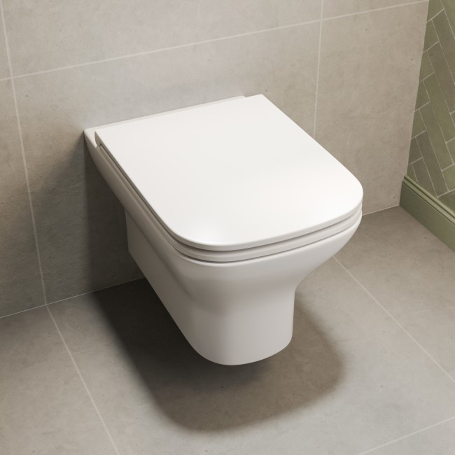 Wall Hung Rimless Toilet with Soft Close Seat - Palma - Better Bathrooms