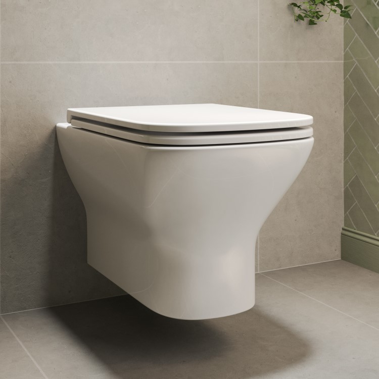 Wall Hung Rimless Toilet with Soft Close Seat - Palma - Better Bathrooms