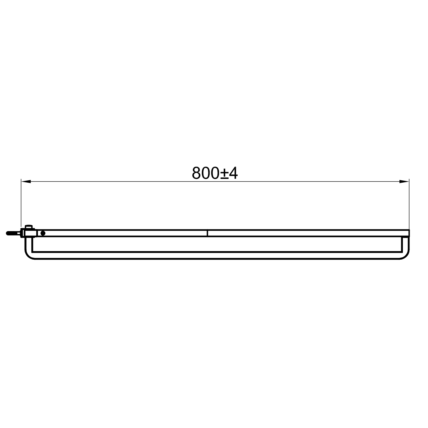 1400x800mm Brushed Brass Arched Walk In Shower Enclosure With Towel