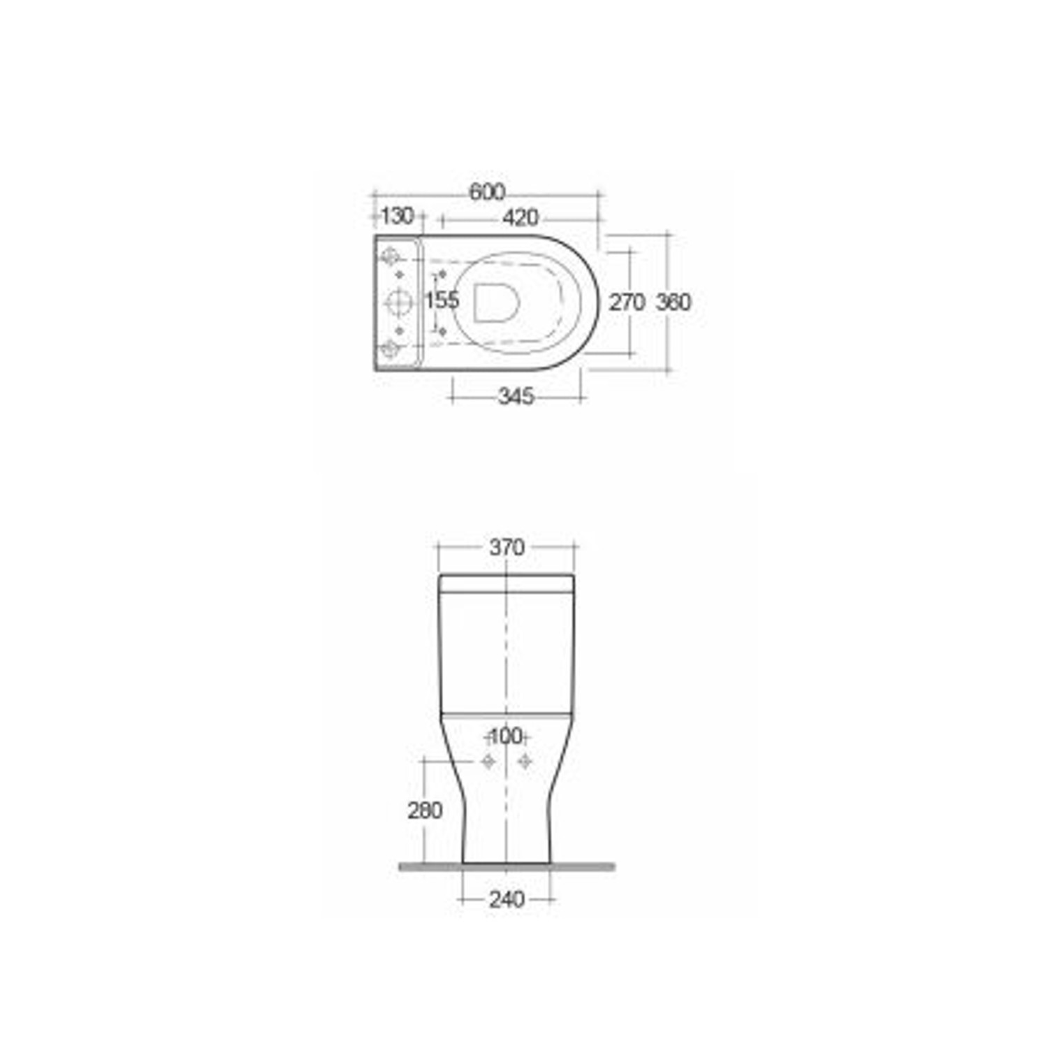 Close Coupled Closed Back Toilet with Soft Close Seat - RAK Resort ...