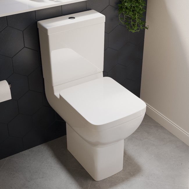Close Coupled Comfort Height Toilet with Soft Close Seat - Seren ...