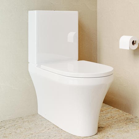 Close Coupled Rimless Closed Back Toilet with Tornado Flush - Tanya ...