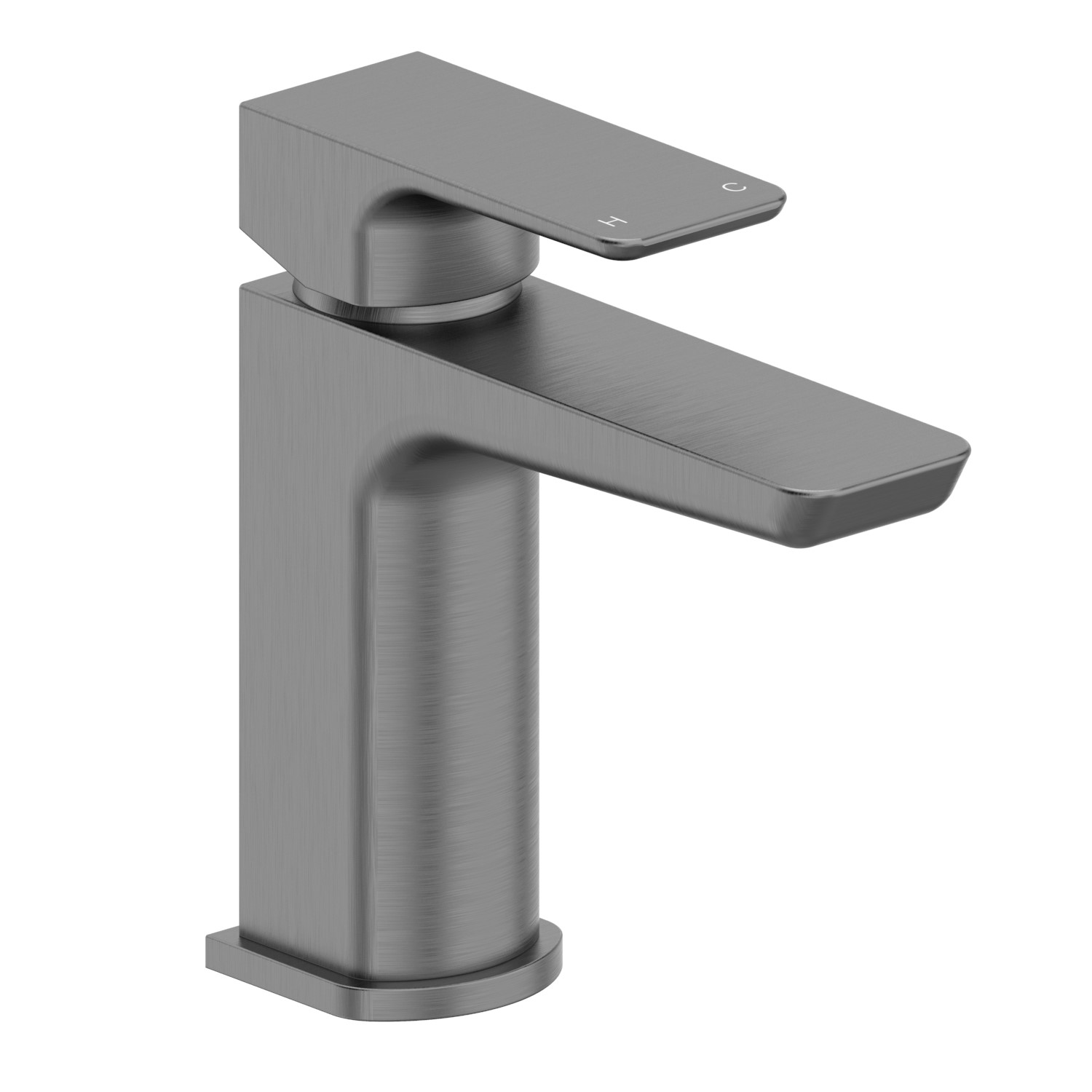 Gunmetal Mono Basin Mixer Tap With Waste - Zana - Better Bathrooms