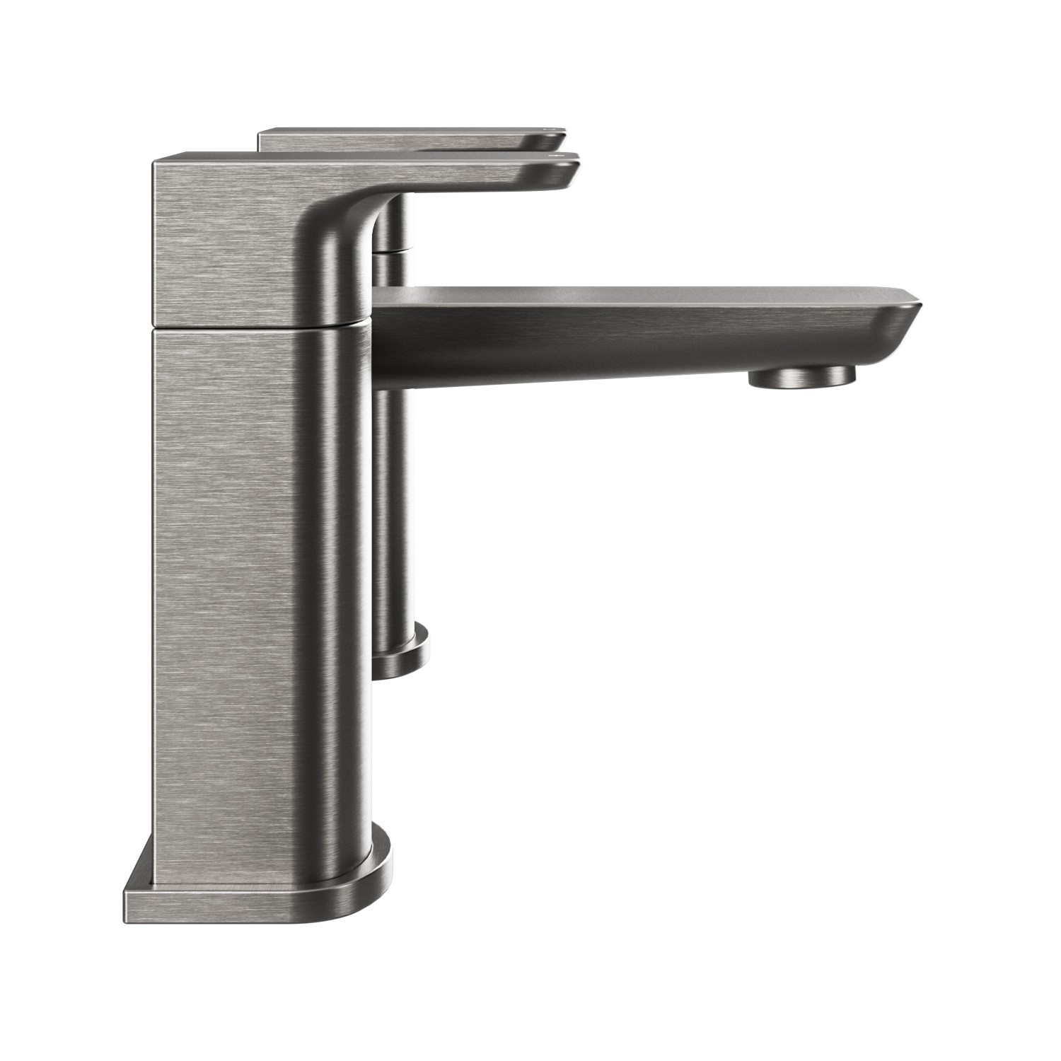 Gunmetal Mono Basin Mixer Tap With Waste - Zana - Better Bathrooms