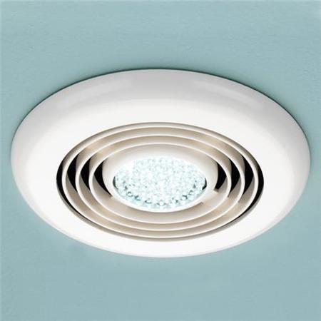 Cyclone Inline White Illuminated Wet Room Fan - Better Bathrooms
