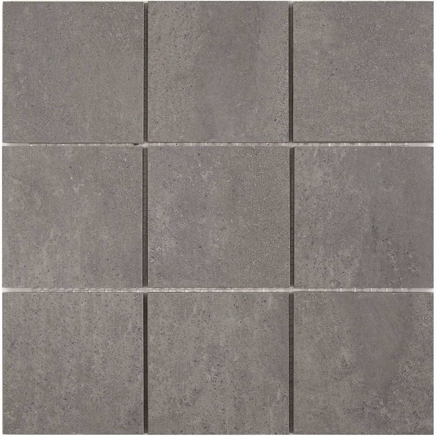 Cementi Dark Grey Porcelain Mosaic - Better Bathrooms