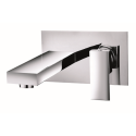 Wall Mounted Chrome Basin Mixer Tap - Cube - Better Bathrooms