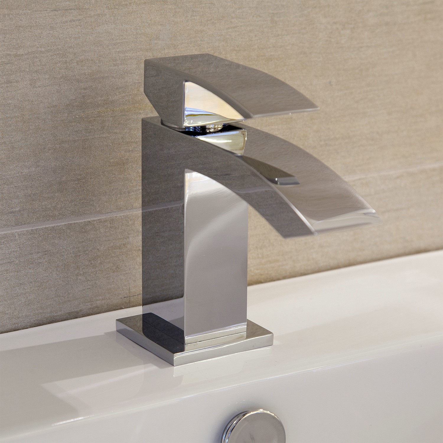 Chrome Cloakroom Mono Basin Mixer Tap - Wave - Better Bathrooms
