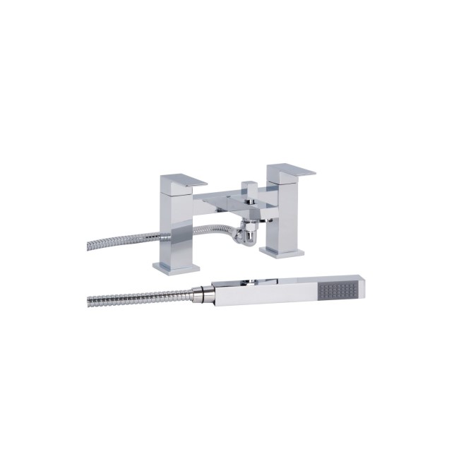 Chrome Bath Shower Mixer Tap - Cube - Better Bathrooms