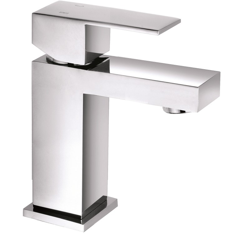 Chrome Cloakroom Mono Basin Mixer Tap - Cube - Better Bathrooms