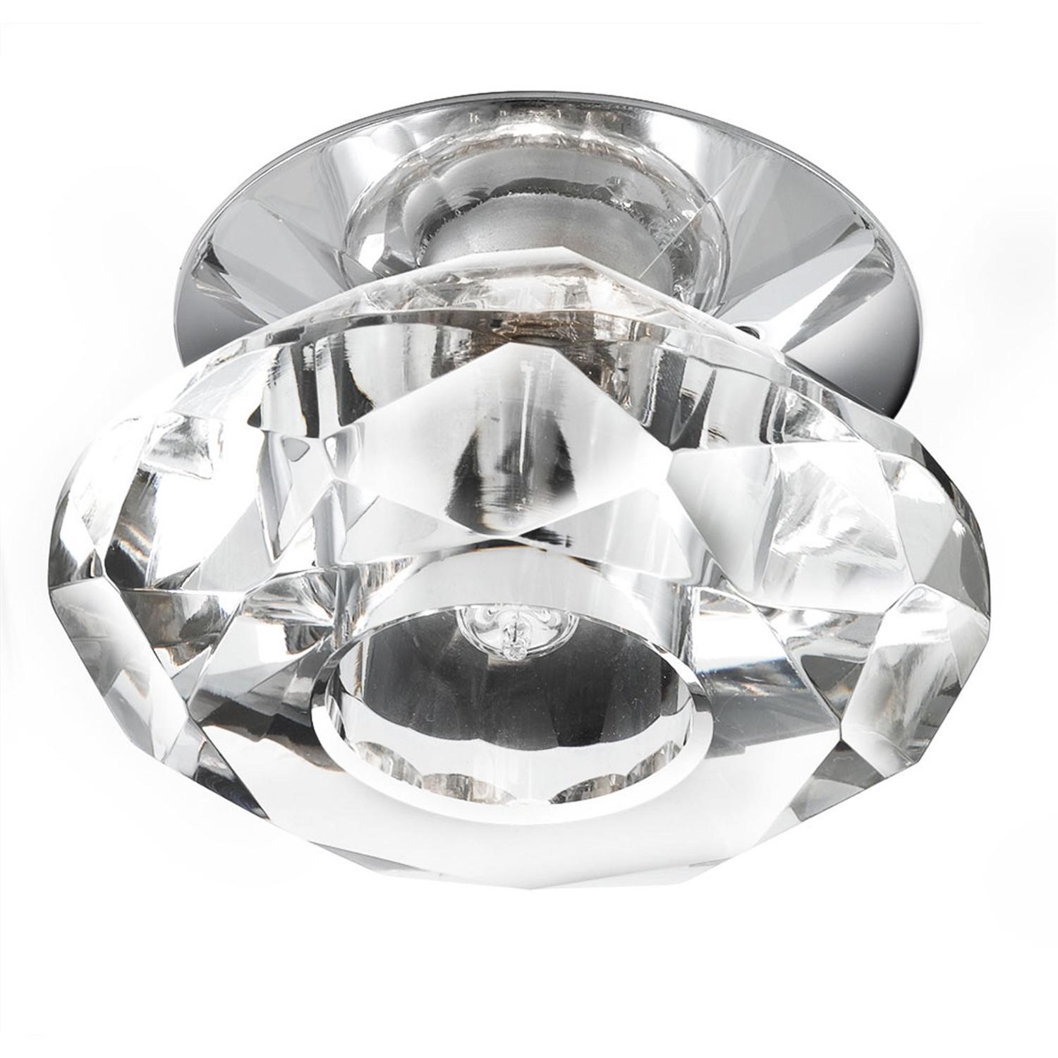 Chrome Diamond Shaped Glass Ceiling Light - Better Bathrooms