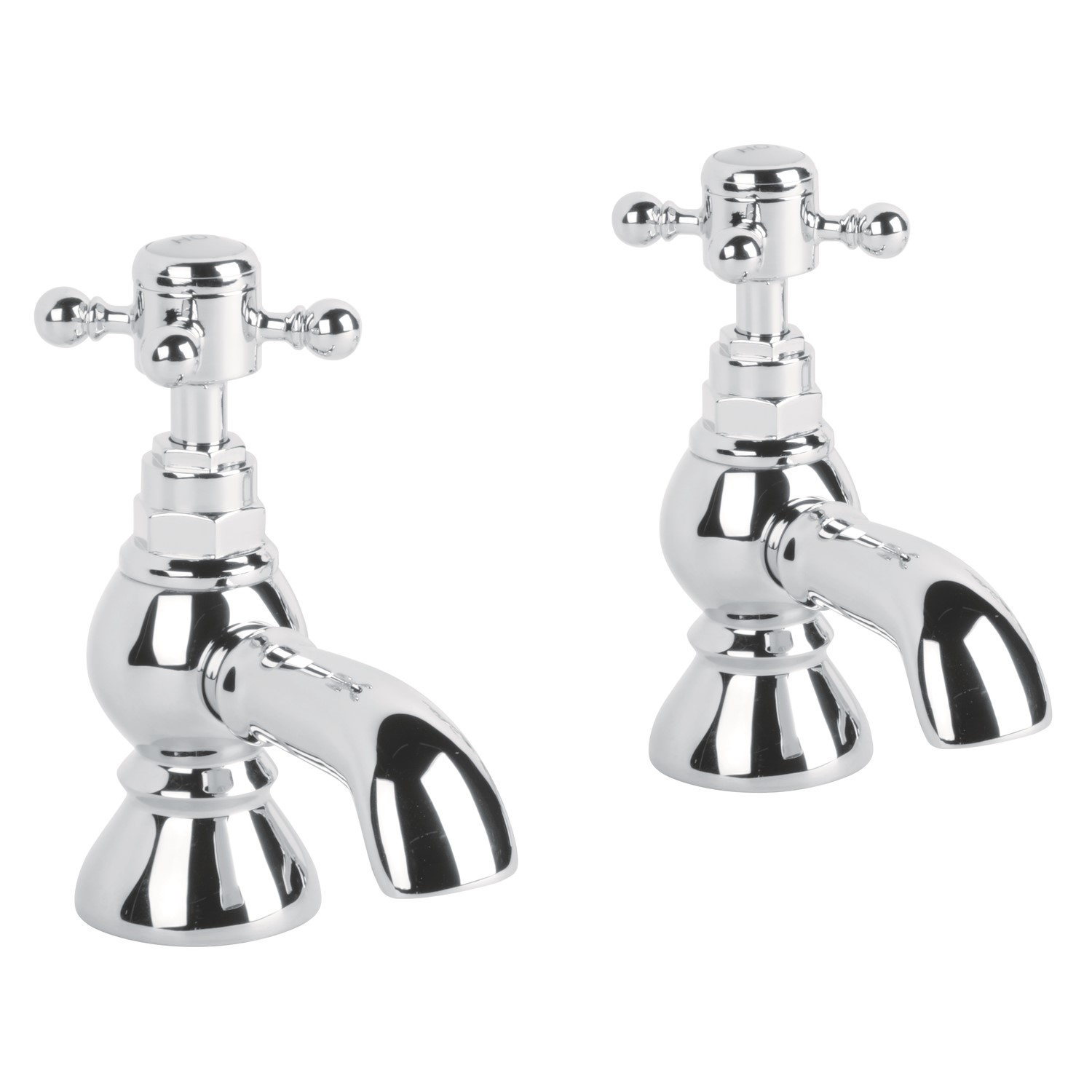 Oxford Traditional Basin Taps - Better Bathrooms