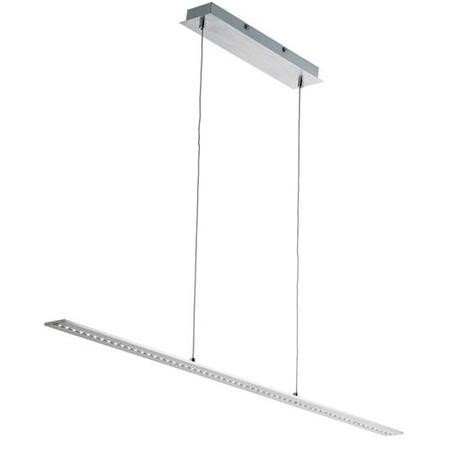 Satin Silver LED Straight Bar Light With Clear Glass - Better Bathrooms