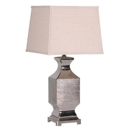 Silver Patterned Table Lamp With Shade - Better Bathrooms