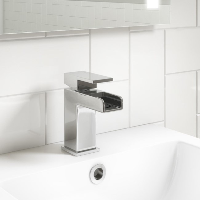 Chrome Waterfall Mono Basin Mixer Tap - Quadra - Better Bathrooms