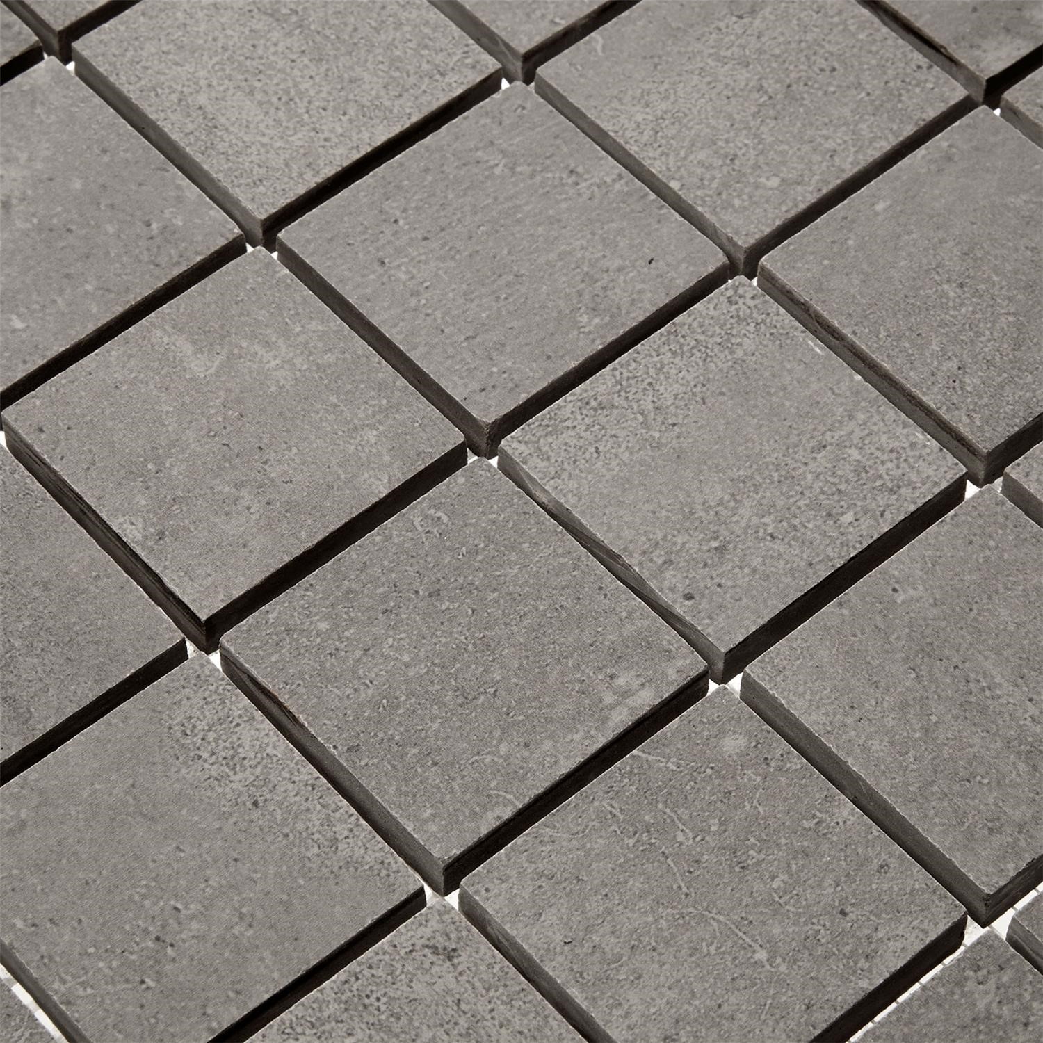 Cementi Dark Grey Porcelain Wall/Floor Mosaic - Better Bathrooms