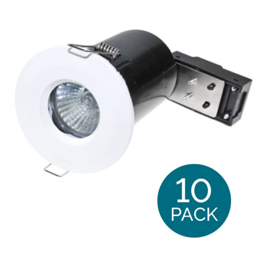 GRADE A1 - Box Opened White Fixed Fire Rated IP65 Spotlight - Better Bathrooms