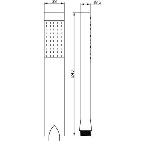 Premier Easy-Clean Rectangular Handset - Better Bathrooms