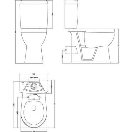 Premier Comfort Height Toilet & Cistern - Better Bathrooms