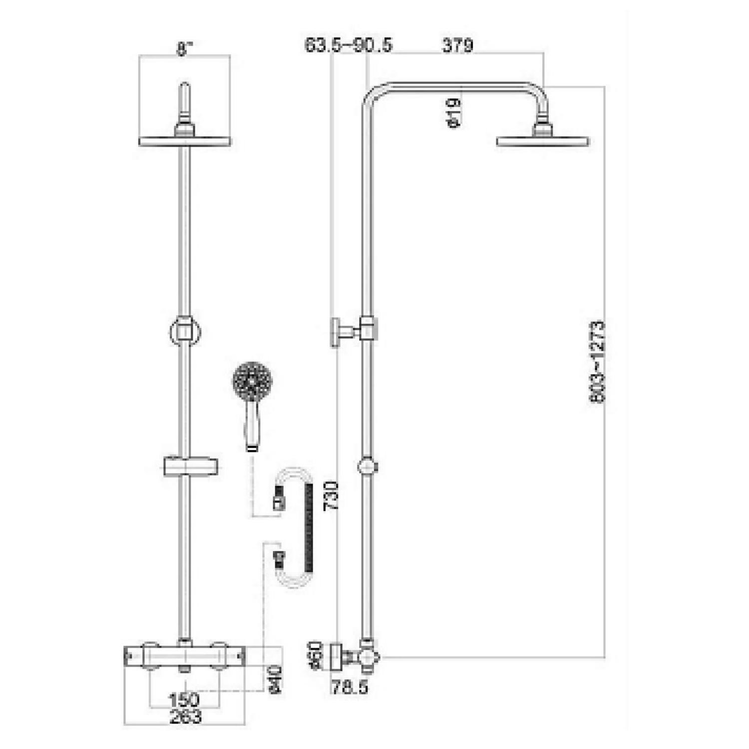 RAK Chrome Round Mixer Shower - Better Bathrooms