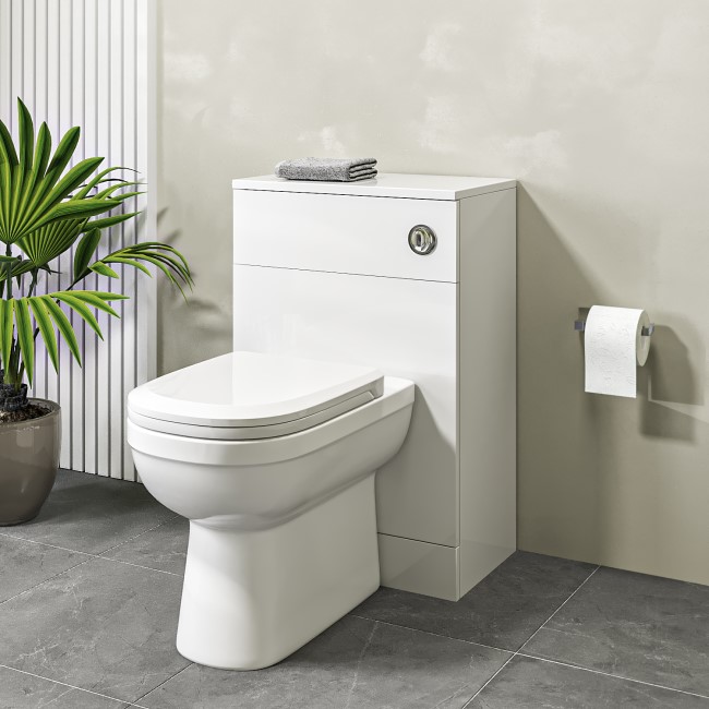 500mm White Back to Wall Toilet Unit Only - Classic - Better Bathrooms