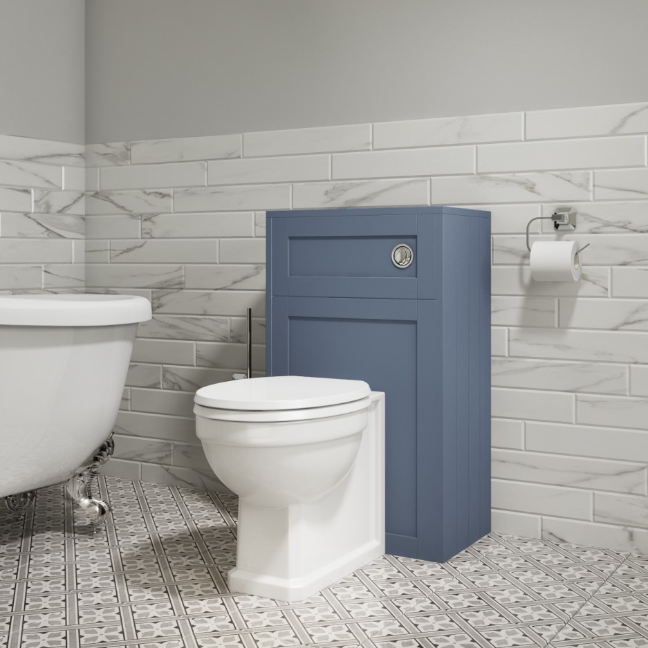 500mm WC Toilet Unit - Matt Blue - Traditional - Baxenden - Better Bathrooms