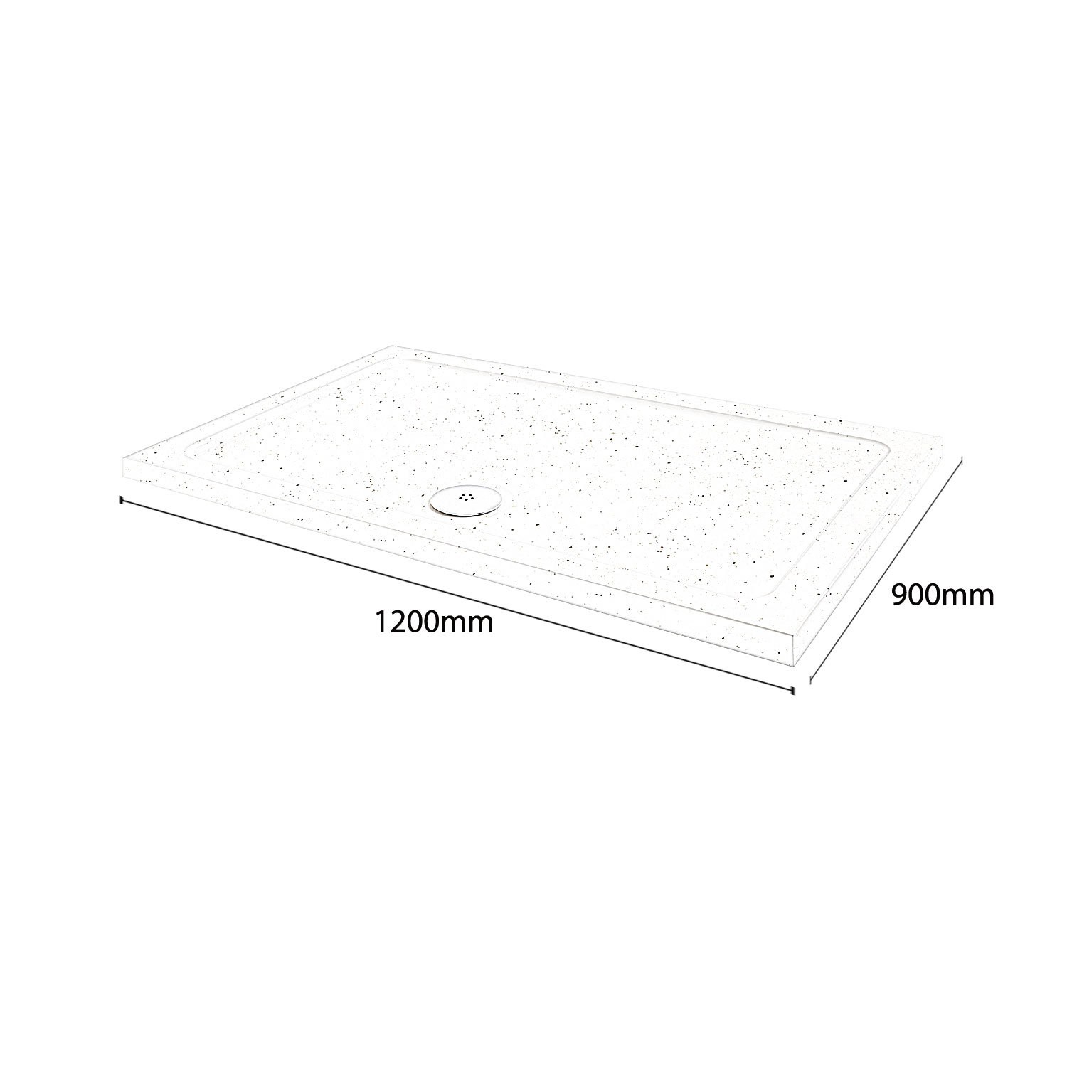 Slim Line White Sparkle 1200 x 900 Rectangular Shower Tray - Better ...